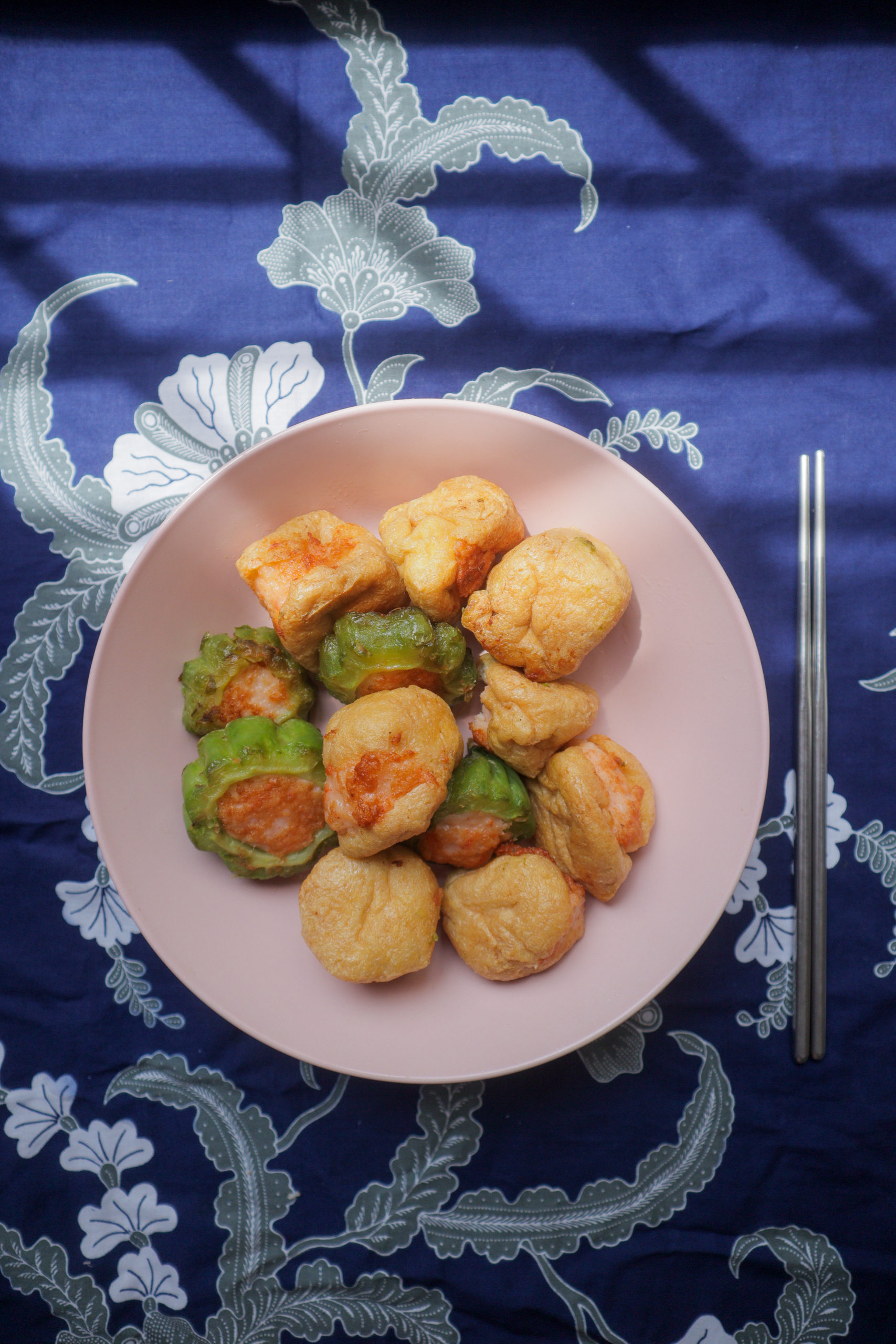 Prawn paste tofu puffs [Recipe] - Thokohmakan