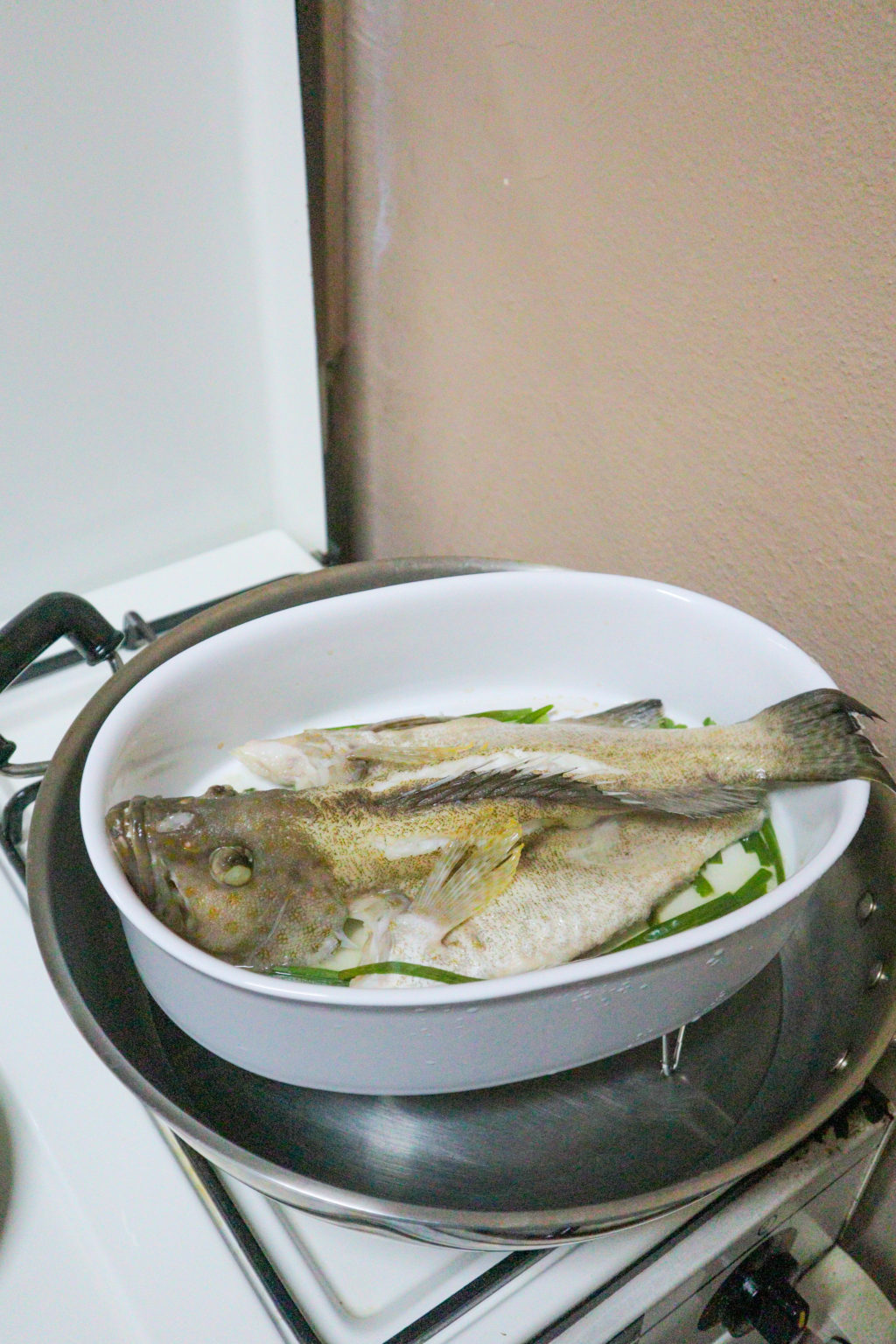 Cantonese steamed grouper 清蒸鱼 [RECIPE] - Thokohmakan