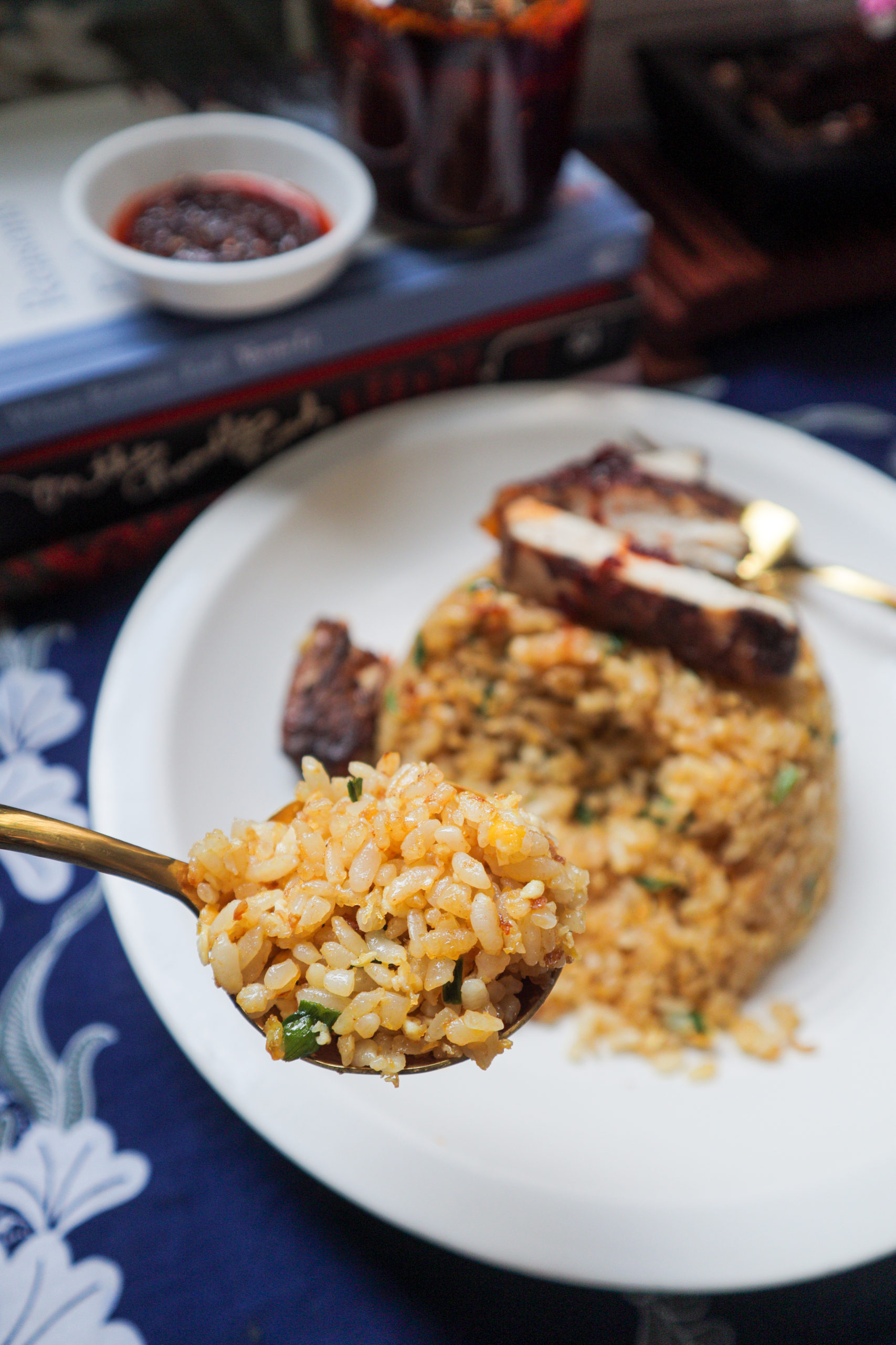 DTF Egg Fried Rice with Chicken Chop [Recipe] - Thokohmakan