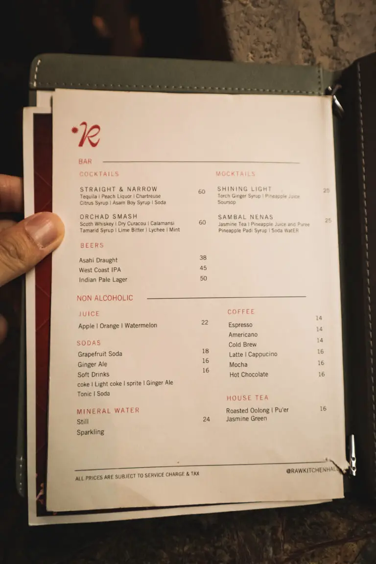 Raw Kitchen Hall, Tun HS Lee - Thokohmakan