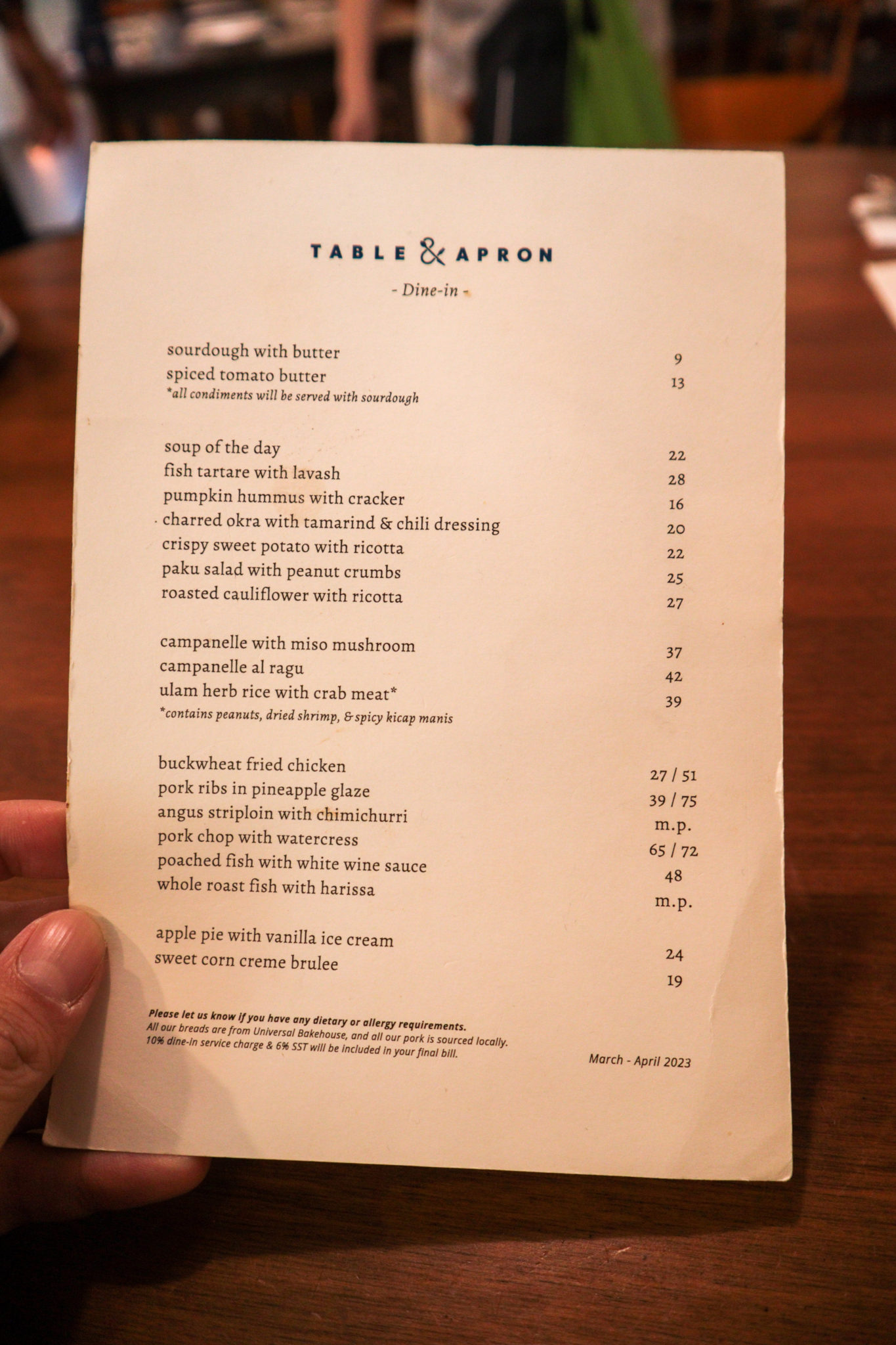 Table & Apron, PJ - Thokohmakan