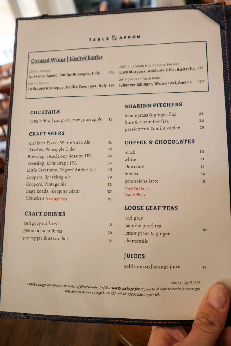 Table & Apron, PJ - Thokohmakan